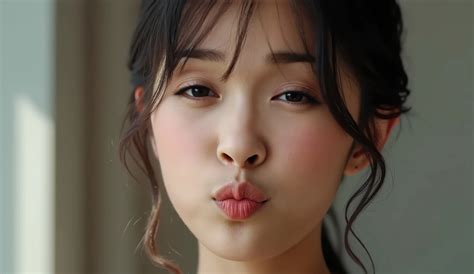 There Is A Woman Making A Funny Face With Her Tongue Seaart Ai