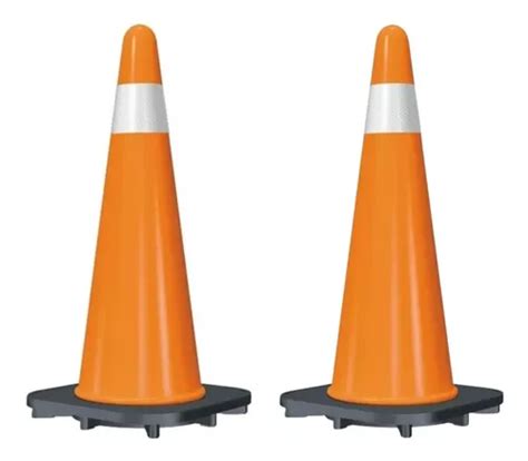 Cono Reflejante Tránsito Emergencia 71cm Flexible 2 Pzas Naranja Meses Sin Interés