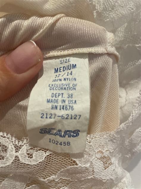 Vintage Nightie Nightgown 80s Sears Apostrophe Gem