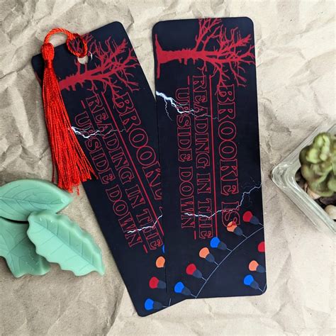 Stranger Things Personalised Bookmark Ts For Her And Him Fantasy Handmade Digital Art