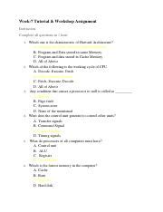 Week 7 Tutorial Workshop Pdf Week 7 Tutorial Workshop Assignment Instruction Complete All