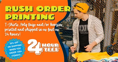 Super Rush Custom Shirts 13 Day Printing By 24 Hour Tees®