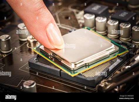 Modern Processor And Motherboard For A Home Computer Stock Photo Alamy