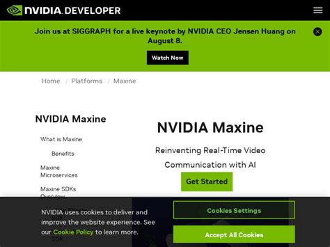 Nvidia Maxine Gpu加速ai Sdk，提升实时音视频质量