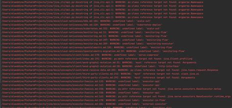 Many Warnings When Building Docs Indicate Broken References · Issue