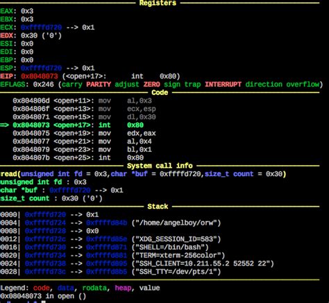 github 0xkira peda peda python exploit development assistance for gdb