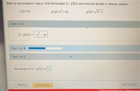 Solved Refer To The Functions R And P Find The Function