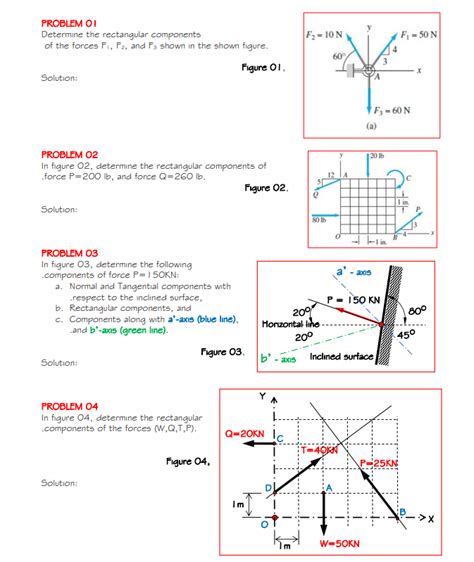 [solved] problem oi determine the rectangular components f2 10 n f1