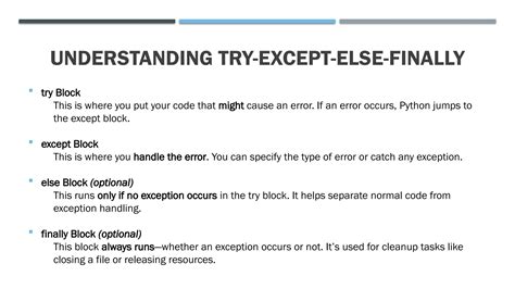 Errors And Exceptions In Pythonpptx