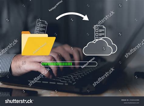Data Transfer Through Cloud Technology Exchange Stock Photo Shutterstock