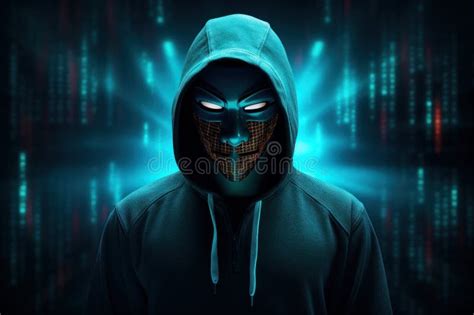 skilled anonymous hacker generate ai stock image image of deep