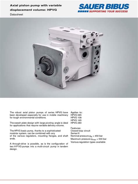 Hpvg Datenblatt En Final Klein Pdf Pump Manufactured Goods