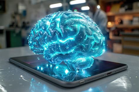 Premium Photo Research Laboratory Displays A Holographic Brain Professional Photography