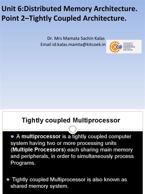Tightly Coupled Multiprocessor Systems Pdf Central Processing Unit