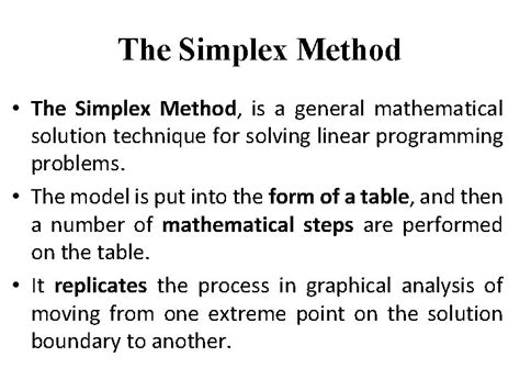 Management Science Mng 221 Linear Programming The Simplex