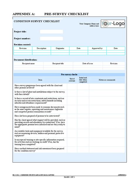 Condition Surveys And Asset Data Capture Pdf