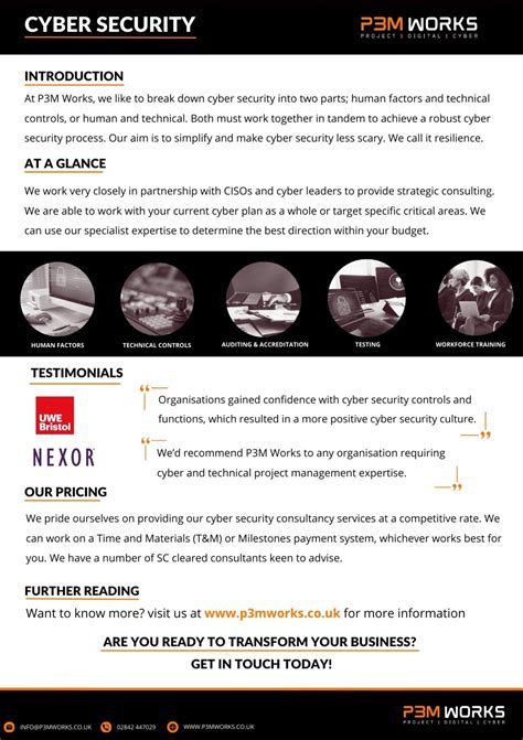 Cybersecurity P3m Works