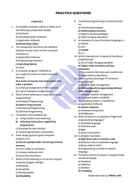 Computer Programming Cos 201 Chapter 1 And 2 Pdf Computer Programming Anonymous Function