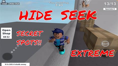 Secret Spots In Hide And Seek Extreme Roblox Youtube