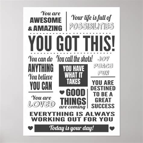 You Got This Motivational Quotes Poster Zazzle