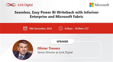 Ilink Digital On Linkedin Webinar Powerbi Microsoftfabric Ilinkdigital