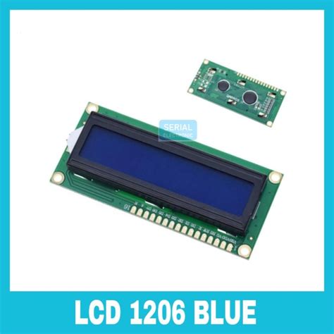 jual lcd 1602 character display 16×2 5v blue backlight biru module