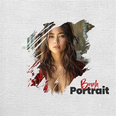 Brush Effect Portrait Premium Ai Generated Psd