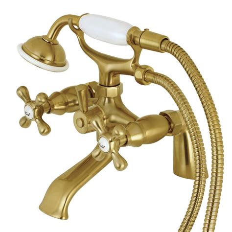 Kingston Brass Deck Mount Clawfoot Tub Faucet With Hand Shower In Matte