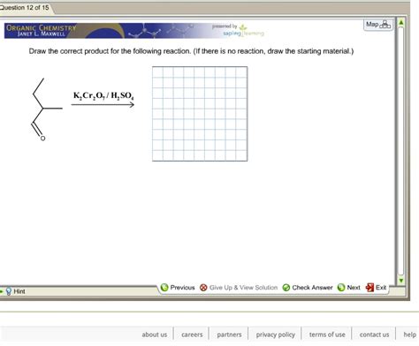Solved Draw The Correct Product For The Following Reaction