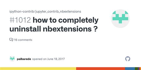 how to completely uninstall nbextensions · issue 1012 · ipython