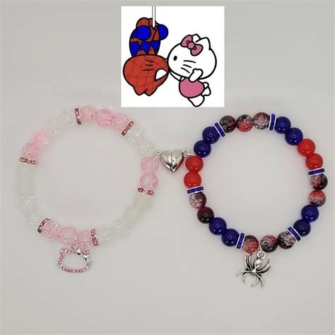 Hello Kitty Spiderman Matching Couple Bracelets Friendship Bracelets