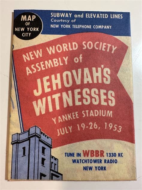 1953 Subway Map To Convention At Yankee Stadium Watchtower 4666729661