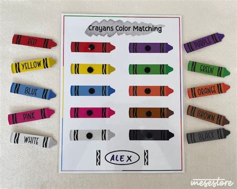 Color Matching Game Busy Book Printable Educational Etsy