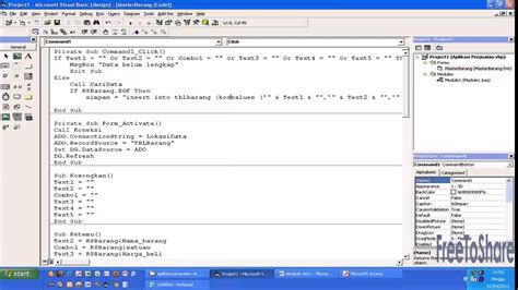 Coding Untuk Simpan Data Tutorial Vb6 [step 5] Youtube