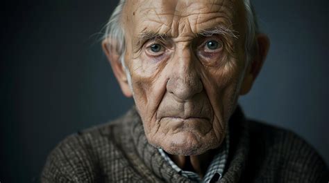Premium Photo Closeup Portrait Of An Elderly Man With Wrinkles
