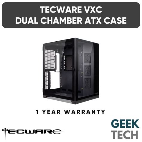 Tecware Vxc Dual Chamber Tempered Glass Atx Case Shopee Malaysia