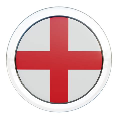 England 3d Textured Glossy Circle Flag 10868566 Png