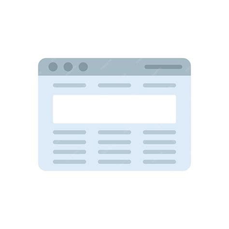 premium vector browser template icon flat vector computer interface