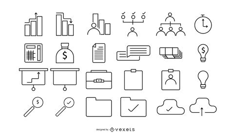 Business Icons Vector Graphic Set Vector Download