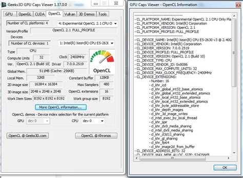 Opencl Cpu Memory Size Too Small Intel Community
