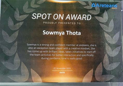 Sowmya Thota On Linkedin Areteans Asbinitiatives Areatlife 6years Congratulations