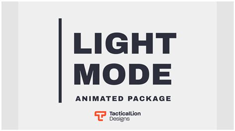 Light Mode Package Tacticalliondesigns Reviews On Judge Me