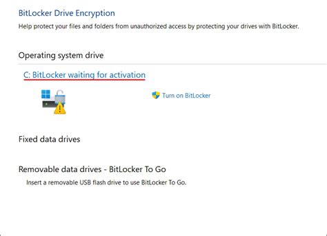 Fixed Bitlocker Waiting For Activation On Windows