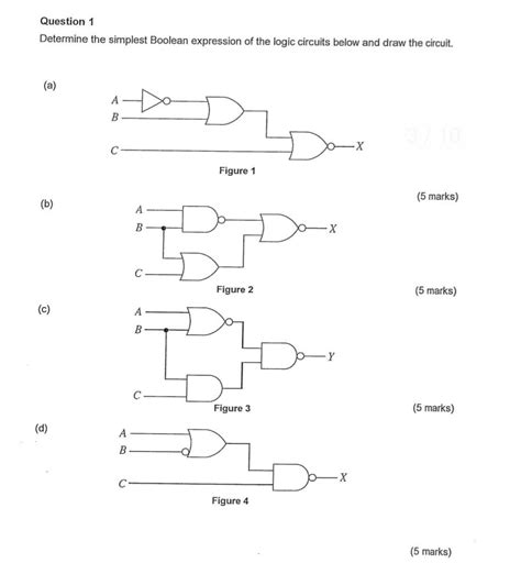 Solved Question 1 Determine The Simplest Boolean Expression