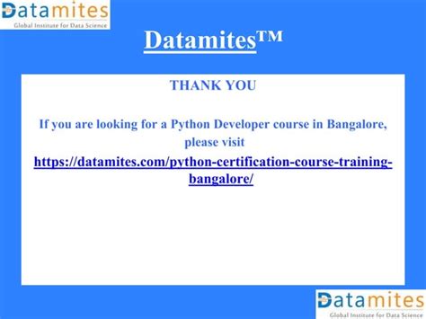 Python Developer Course In Bangalore January PPT