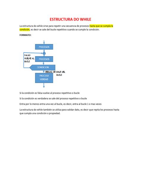 Estructura Do While Pdf Estructura Do While Pdf