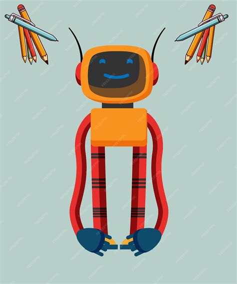 Premium Vector Cute Robot Cartoon Vector Icon Illustration People