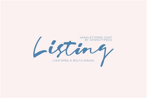Шрифт Listing скачать и установить на Web сайт