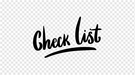 Check List Text Lettering Png PNGWing