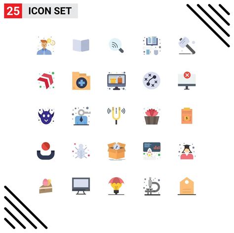 Pack Of 25 Creative Flat Colors Of Hand Ebook Cover Distance Learning Signal Editable Vector